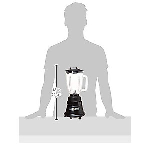 Waring Commercial BB155 Basic bar Countertop Blender, 44 oz, Black