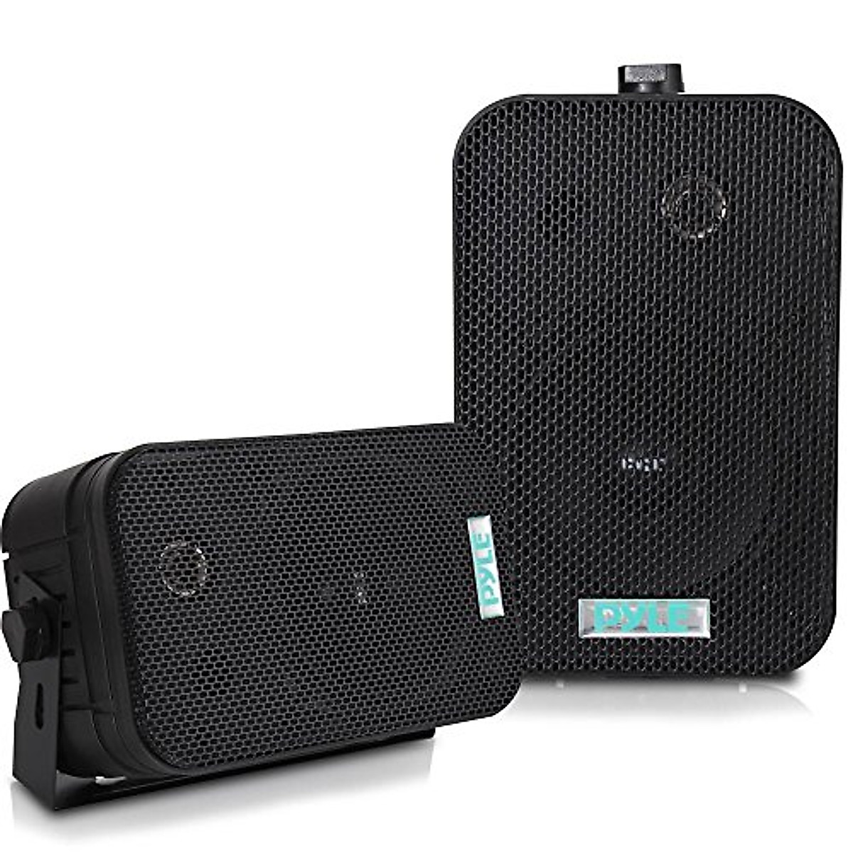 Pyle Home Dual Waterproof Outdoor Speaker System - 5.25 Inch Pair of Weatherproof Wall/Ceiling Mounted Speakers w/Heavy Duty Grill, Universal Mount - for Use in The Pool, Patio, Indoor PDWR40B (Black)