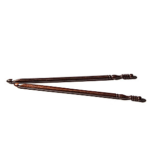 Eunoia Wooden Yarn Bowl Holder | Handmade Knitting Wool Storage Basket with Holes for Knitting, Crocheting, Home & Garden Arts, Crafts & Sewing | Free Wood Crochet Hook & Travel Bag - 8" x 4"