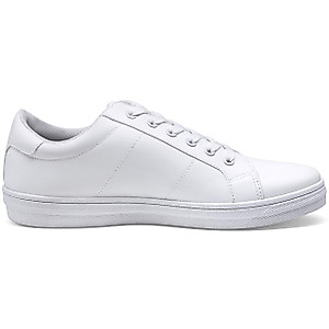 Jousen Men's Casual Shoes White Sneakers for Men Memory Foam White Shoes Soft Fashion Sneaker (AMY872 All White 8)