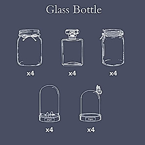 Handmade DIY Transparent Dried Flower Bookmarks, Dried Flower Bookmarks Craft, Flower Bookmark Maker, Glassware Stickers, Herbarium Bookmarks Transparent Floral Page, 20pcs