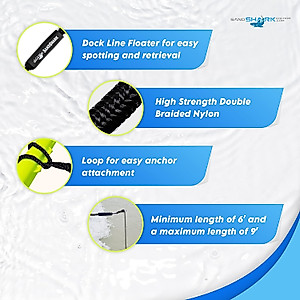 2PK Bungee Dock Lines. Stretches 6-9 ft. Absorbs Shock to Cleats, Docks, Pylons, and Anchors. Reduces Pull on Boat Lines. Bungee Rope That Stretches
