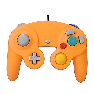 ONE250 2 Pack Classic Shock Joypad Wired Controller, Compatible with Wii NGC Gamecube Game Cube (Pink & Yellow)