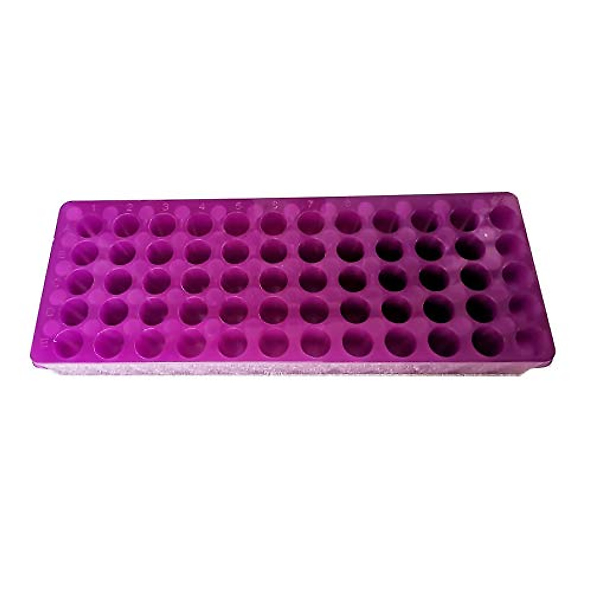 Tube Rack Double Panel 60 Positions Polypropylene for 0.5ml-2ml Microcentrifuge Tubes, Pack of 5(Blue, Orange,White, Purple, Green)