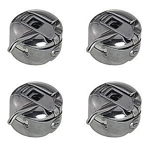Sewing Machine Bobbin Case ZCZQC 4pcs Silver Industrial Household Sewing Machine Bobbin Case for Sewing Machine Babylock, Bernina, Brother, Elna, Janome, Kenmore, Singer, etc.