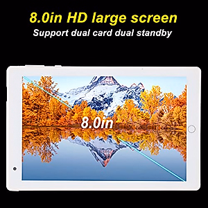 Soraz Tablet, Alloy Glass Portable Tablet 4GB 64GB Dual SIM Mode High Pixels for Outdoor for Indoor for Travel (Gold)