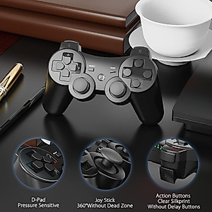 YCZHDV Wireless Game Controller Compatible with PS3, Double Shock Controller Joysticks for PS3, Six-axis Motion Game Control
