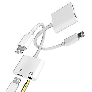 2Pack【Apple MFi Certified】Iphone AUX Adapter Lightning to 3.5mm Cable with Audio Jack Headphone Earphone Dongle and Charger for 11 12 MINI PRO MAX XS XR X 8 7Plus Accessories Adaptor Charging Ipad AIR