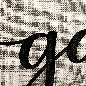 Signature Design by Ashley Whisperich Minimalist Rectangular Indoor/Outdoor Pillow with Scripted Accent, 22" x 14", Light Brown & Black