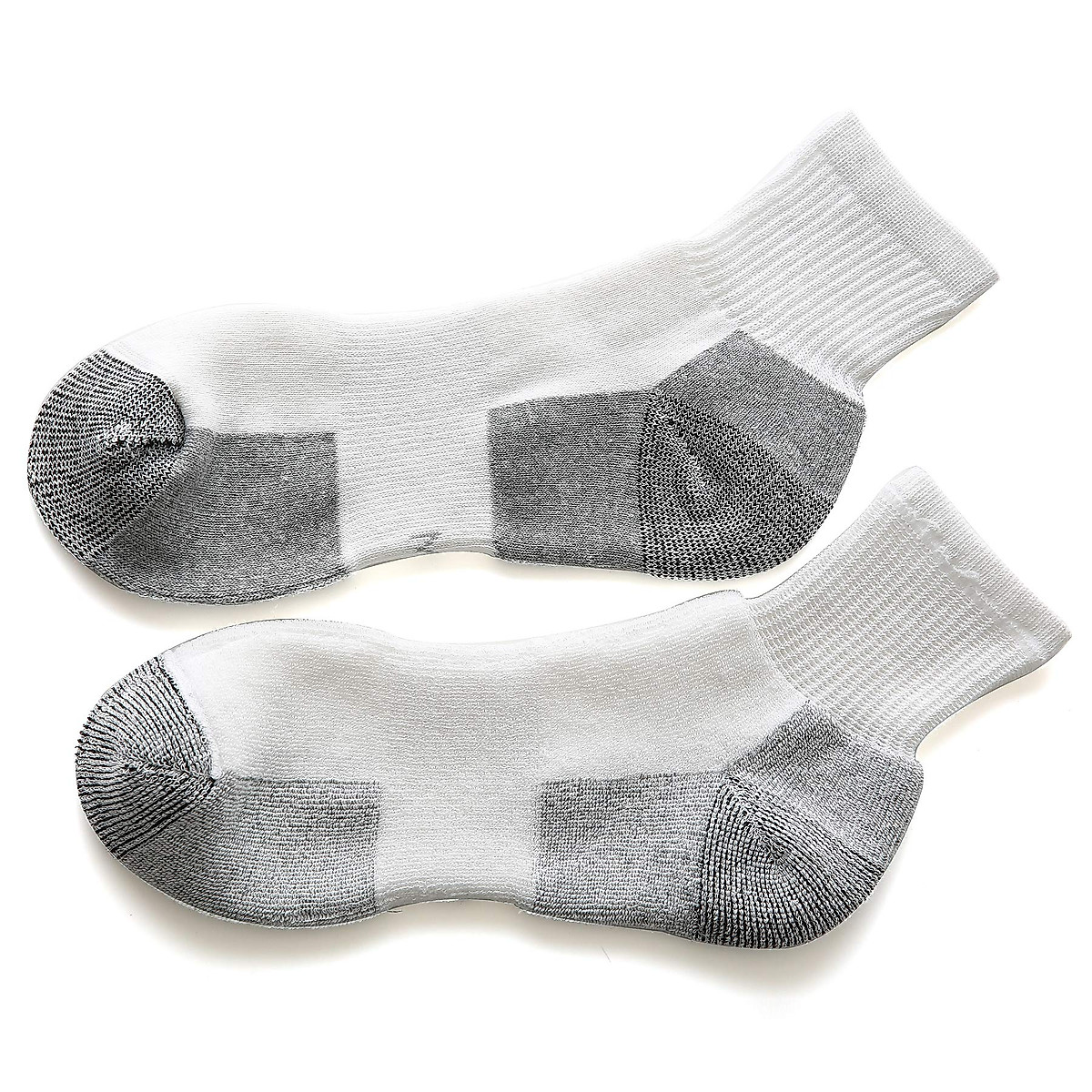 WANDER Men's Athletic Ankle Socks 3-8 Pairs Thick Cushion Running Socks for Men&Women Cotton Socks 7-9/9-12/12-15 (8 Pair A0-white, M)