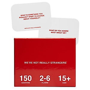 WE'RE NOT REALLY STRANGERS Card Game - 150 Conversation Cards for Adults, Teens, Couples, & Strangers - Fun Family Party Card Game & Icebreaker for Game Night or Date Night, Ages 15+, 2-6 Players