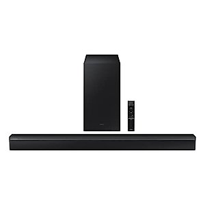 SAMSUNG HW-B450 2.1ch Soundbar w/Dolby Audio, Subwoofer Included, Bass Boosted, Wireless Bluetooth TV Connection, Adaptive Sound Lite, Game Mode, 2022