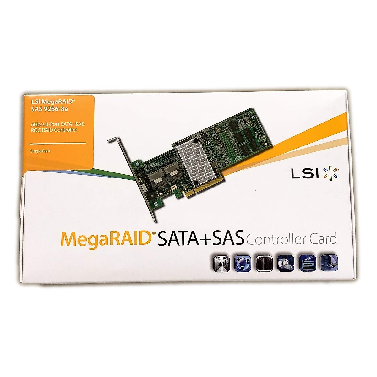 Broadcom LSI MegaRAID 9286-8e SAS SATA ROC RAID External Storage Controller LSI00332 8 Port L5-25421-20 (Retail Pack)