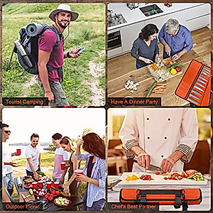 Chef Knife Roll Bag - 20 Total Pockets for Knives and Kitchen Utensils - with an Adjustable Shoulder Strap and Handle,Perfect for the Traveling Chef and Culinary Students -Knives Not Included