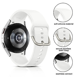 15Pack Galaxy Watch 7/6/5/4/FE Band 44mm 40mm,for Samsung Galaxy Watch 6/4 Classic Band 47mm 43mm 46mm 42mm Women Men,Silicone Sport Strap Galaxy Watch 5 pro 45mm,No Gap Bracelet Replacement Wristband