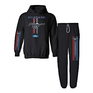 Lucky Ride FORD MUSTANG SWEATSHIRT AND SWEATPANTS SET (LARGE)