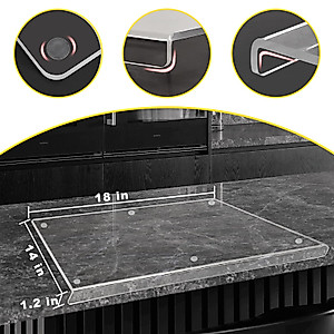 Acrylic Cutting Board for Kitchen Countertop, Upgraded Thickened Cutting Board with Edge for Protecting Home or Restaurant Countertops (17x13inx0.15in)