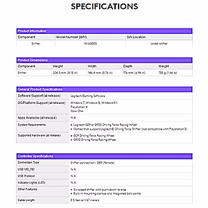 Logitech Driving Force Shifter - USB for PS4 and Xbox One, 941-000130 (for PS4 and Xbox One)