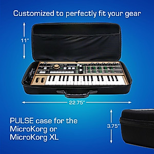 ANALOG CASES Korg MicroKorg/MicroKorg 2 / MicroKorg XL+ Case - Custom-Fitted Compact PULSE Hard Case for Travel