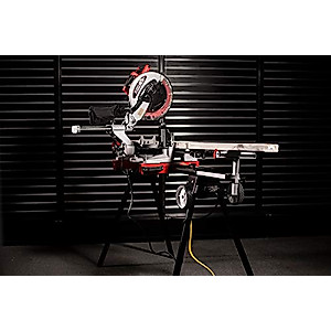 XtremepowerUS 12-Inch Sliding Compound Miter Saw, Blades, Precision Cut Blade Guard Build-in Dust Bag