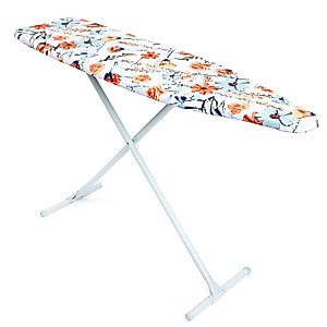 Ironing Board Cover with Floral Print Padding, Drawstring, Standard Size (15 x 54 in)
