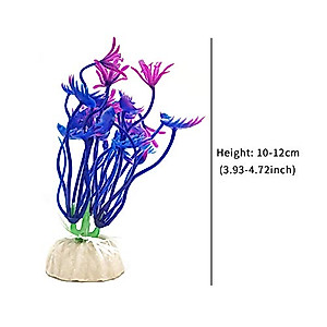 6 Pcs Fish Tank Decorations,Artificial Aquarium Plants,Used for Household or Office Aquarium Simulation Plastic Hydroponic Plants