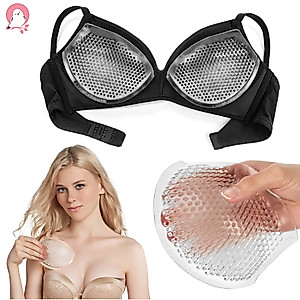 Femerchi Silicone Bra Inserts Pads for Sizes A-D – Breathable, Nonslip Breast Enhancers Inserts – Reusable, Washable Bra Pads Inserts Push Up – Semi-Adhesive Design for Bra, Bikini, Sports Bra