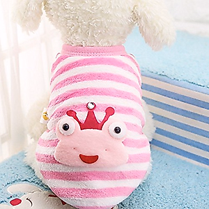 Cute Cat Dog Shirt Winter Pullover Halloween Puppy Apparel Pet Costume Small Dog Sweatshirt Doggies Comfort Soft Hoodies Pink Medium