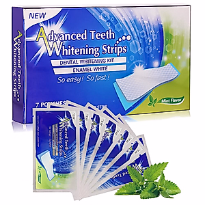 beautymart Teeth Whitening Strips,14 Non-Sensitive White Teeth Whitening Kit,Advanced No-Slip Technology,Improve Yellow Teeth & Remove Tooth Stain,Non-Toxic 7 days Treatment(Each with 1 Upper/1 Lower)