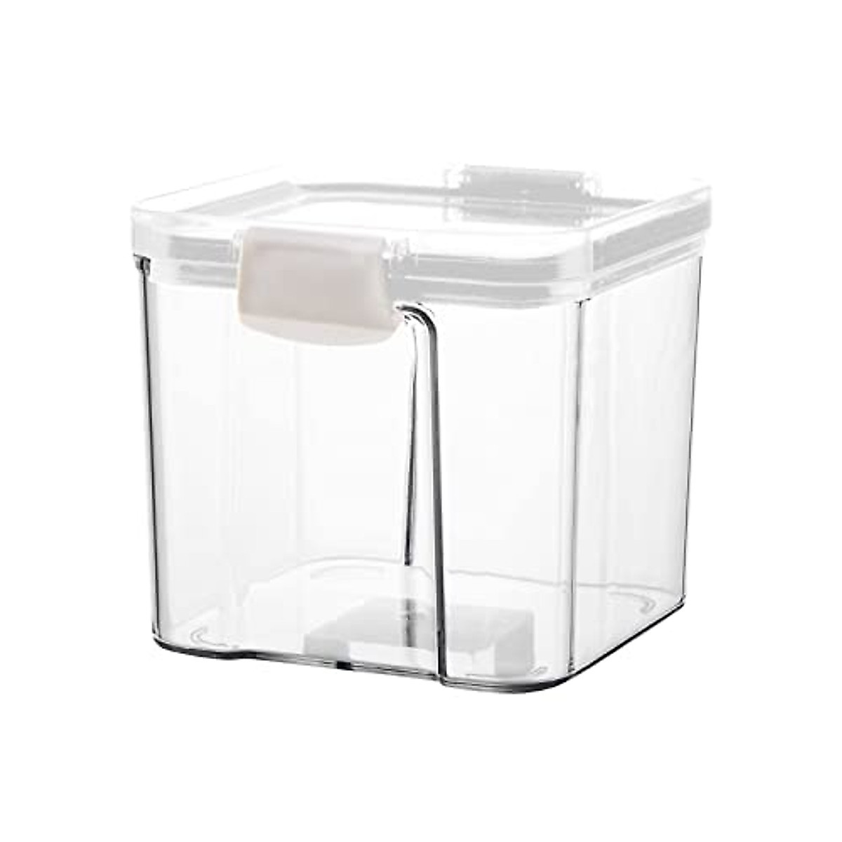 5 Size Single Airtight Food Storage Containers with Lids,Kitchen Clear Plastic Canisters Sealed Jar with Easy Lock Lids for Pantry Organization and Storage for Cereal,Rice,Pasta,Flour,Sugar