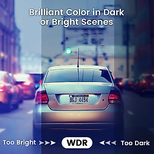 Dash Cam Front and Rear, GKU Dash Cam 1920X1080P FHD Dual Car Camera 170° Wide Angle Backup Dash Camera for Cars,Super Night Vision Car Dash Cam with Parking Mode,Motion Detection,Loop Recording