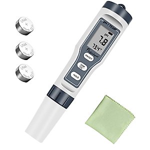 Allprettyall Digital PH Meter for Water PH Tester 0.01 PH High Accuracy Water PH and Temp Tester with Lock Reading Function for Drinking Water, Food Processing, Lab, Hydroponics, Aquarium …