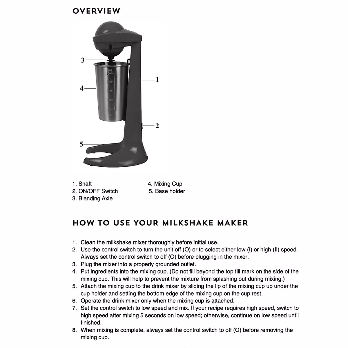 Cold Stone Milkshake Maker with Stainless Steel Mixing Cup 16 ounce, Electric Drink Maker