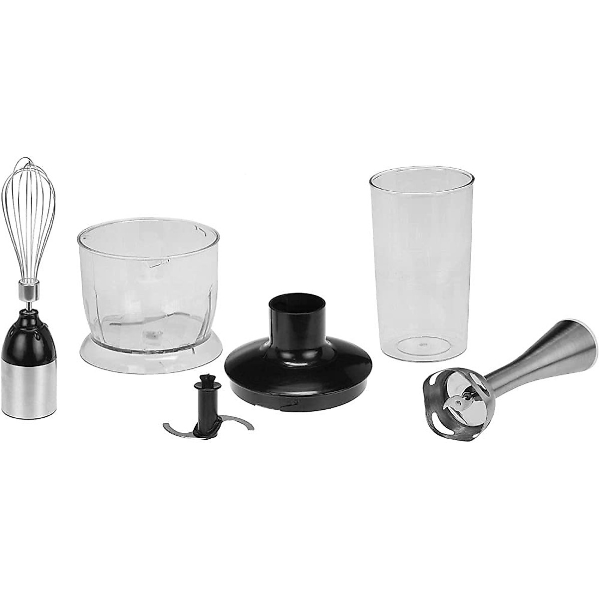 Kalorik 3-in-1 Immersion Blender Chopper, and Mixer, 14.5x5x6, Black