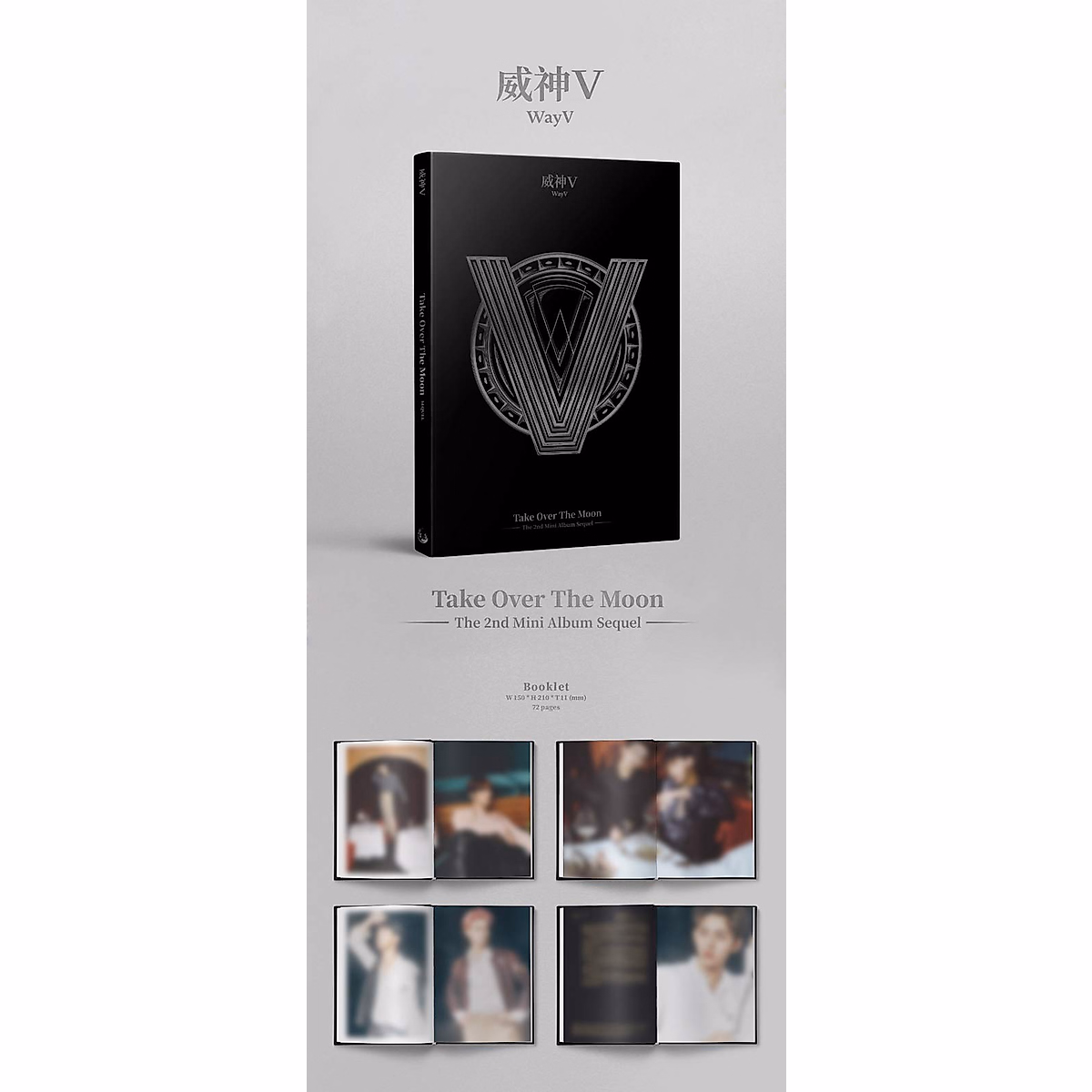 SM Ent. (Reissue) WAYV, TAKE OVER THE MOON, SEQUEL Album Plus Extra Photocards Set, White