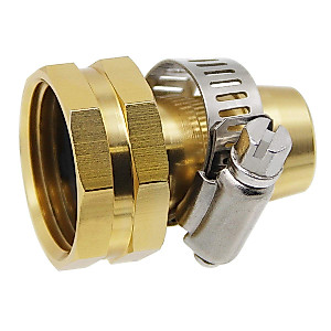 Lifynste Garden Hose Repair Connector with Clamps, Male and Female Garden Hose Fitting, 3 Set