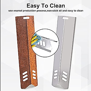 Yiming Grill Replacement Parts for Dyna-Glo DGF493BNP, DGF510SBP, Stainless Steel Grill Heat Plate Shields for Backyard BY15-101-001-02, BY13-101-001-13, GBC1460W.