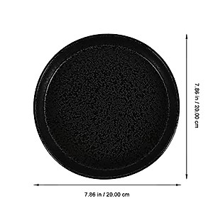 Flower Fixed Vase Pot Floral Pin Frog Retro Large Round Succulent Planter Pots Ceramic Vessel Without Hole Bonsai Planter Bowl Plant Container Black Ceramic Flower Pot Ikebana Flower Holder