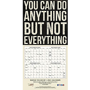 2021 Words to Live By 16-Month Wall Calendar