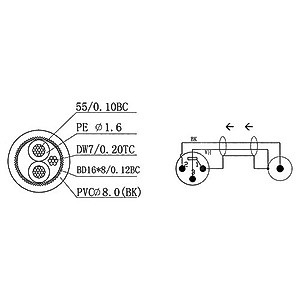 Monoprice XLR Male to RCA Male Cable - 6 Feet - Black With E21Gold Plated Connectors | 16AWG Shielded Twisted Pair Oxygen-Free Copper Braid Conductors - Premier Series, 104777