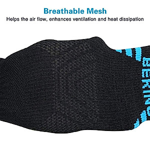 BERING Men's Ankle Socks Running Athletic Quarter Socks, Black, Size 9-12, 6 Pairs