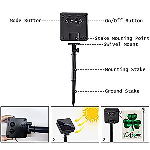 St Patricks Day Garden Flag Shamrock LED Lighted Welcome Buffalo Plaid Yard Outdoor Decoration Vertical Double Sized Burlap Spring Holiday Decor 12.5 x 18 Inch