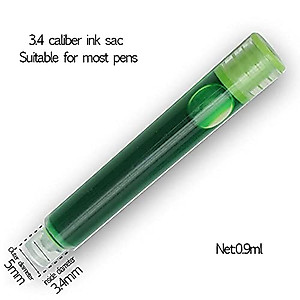 Aoniss 10 Colors Fountain Pen Ink Cartridges Set Fountain Pen Refills Short Cartridges for Fountain Pen Calligraphy Pen Writening Office School Supply