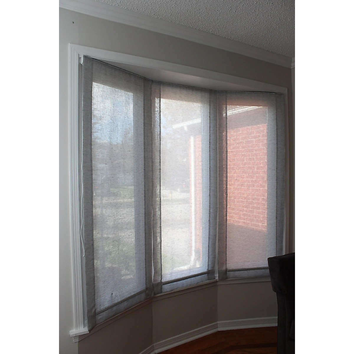 Cordless Roman Shades, Utopia (100% sheer linen), Sheer Linen Roman Shades, Custom Made Window treatments