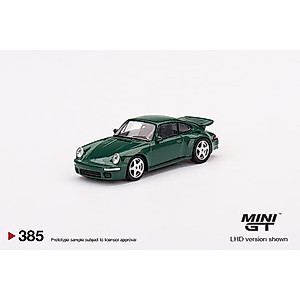 True Scale Miniatures Model Car Compatible with Porsche 911 RUF CTR Anniversary Irish Green 1/64 Diecast Model Car MGT00385