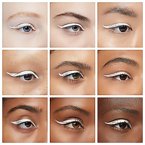 Ruby Kisses Classic Liquid Eyeliner, Smudgeproof Long Lasting Eye Makeup with Felt-Tip Applicator (1 PACK, White)