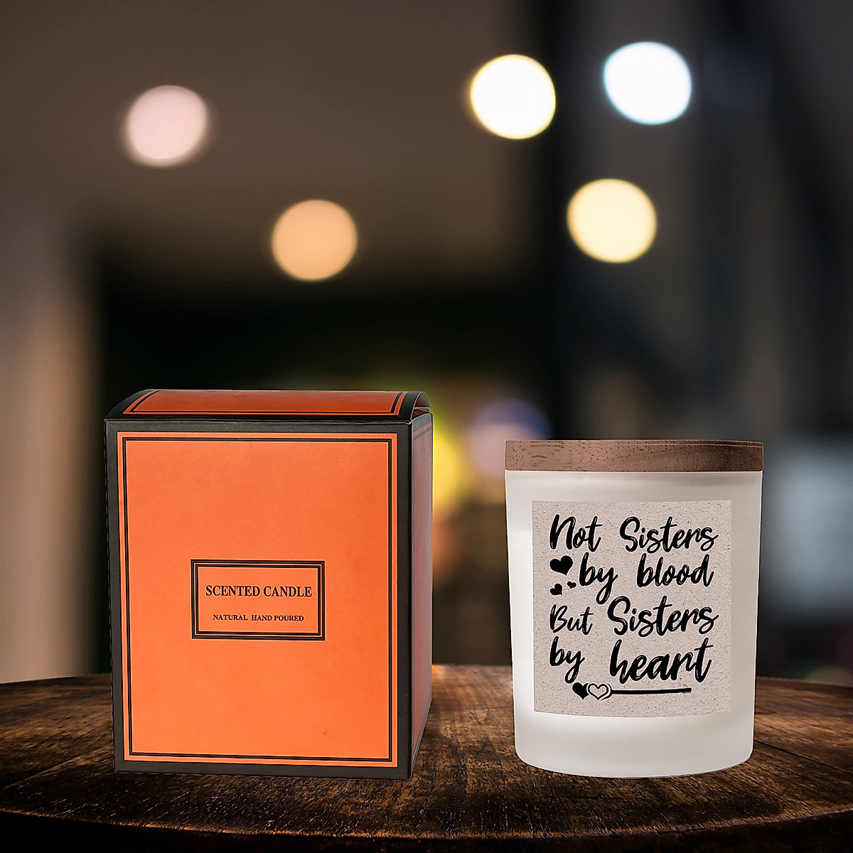 Veracco Not Sister by Blood But Sister by Heart Birthday Gifts for Her Him Women, Mom, Sister, Bestfriends, Coworkers Gifts- Relaxing Gifts, BFF Gifts (Lavender)