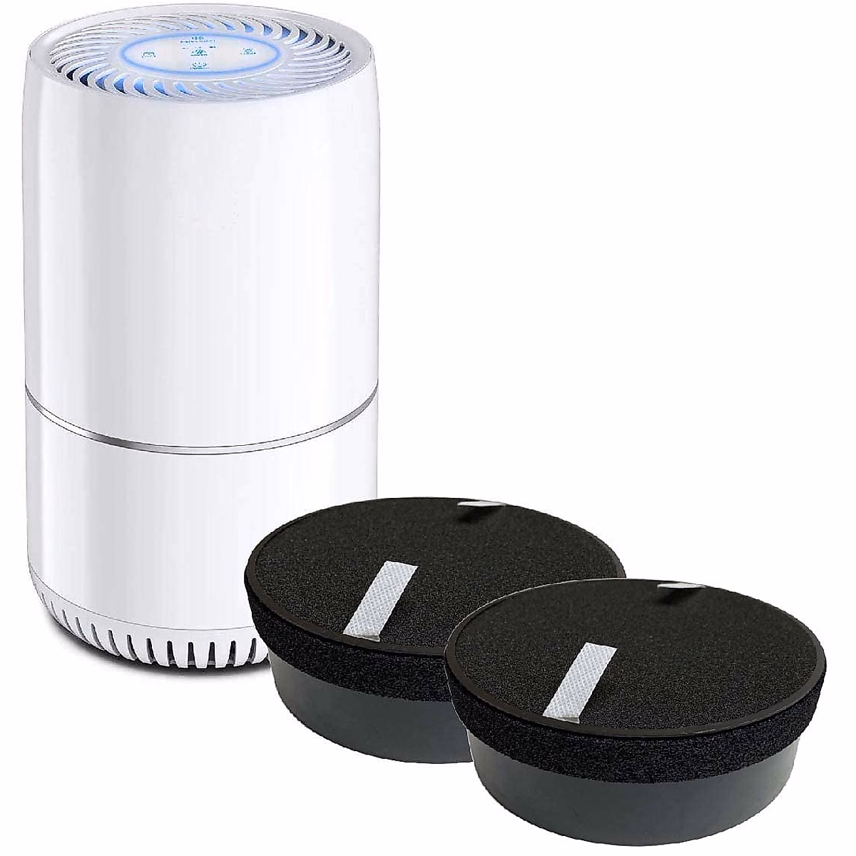 Nispira True HEPA H13 Air Filter Replacement Compatible with hOmeLabs Compact Air Purifier HME020248N with Night Light Office Bedroom, 2 Units