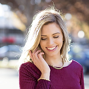 LIFETIME JEWELRY 7mm Rope Chain Bracelet for Men and Women 24K Real Gold Plated (Gold, 8 inches)