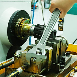 WEDO 5Pcs Stainless Steel Adjustable Wrench Set, Adjustable Spanner, Precision Milled Jaws for Max Gripping Power, Anti-Corrosion, DIN Standard, Die-forged, Rust-Proof(Length 4”,6”,8”,10”,12”)